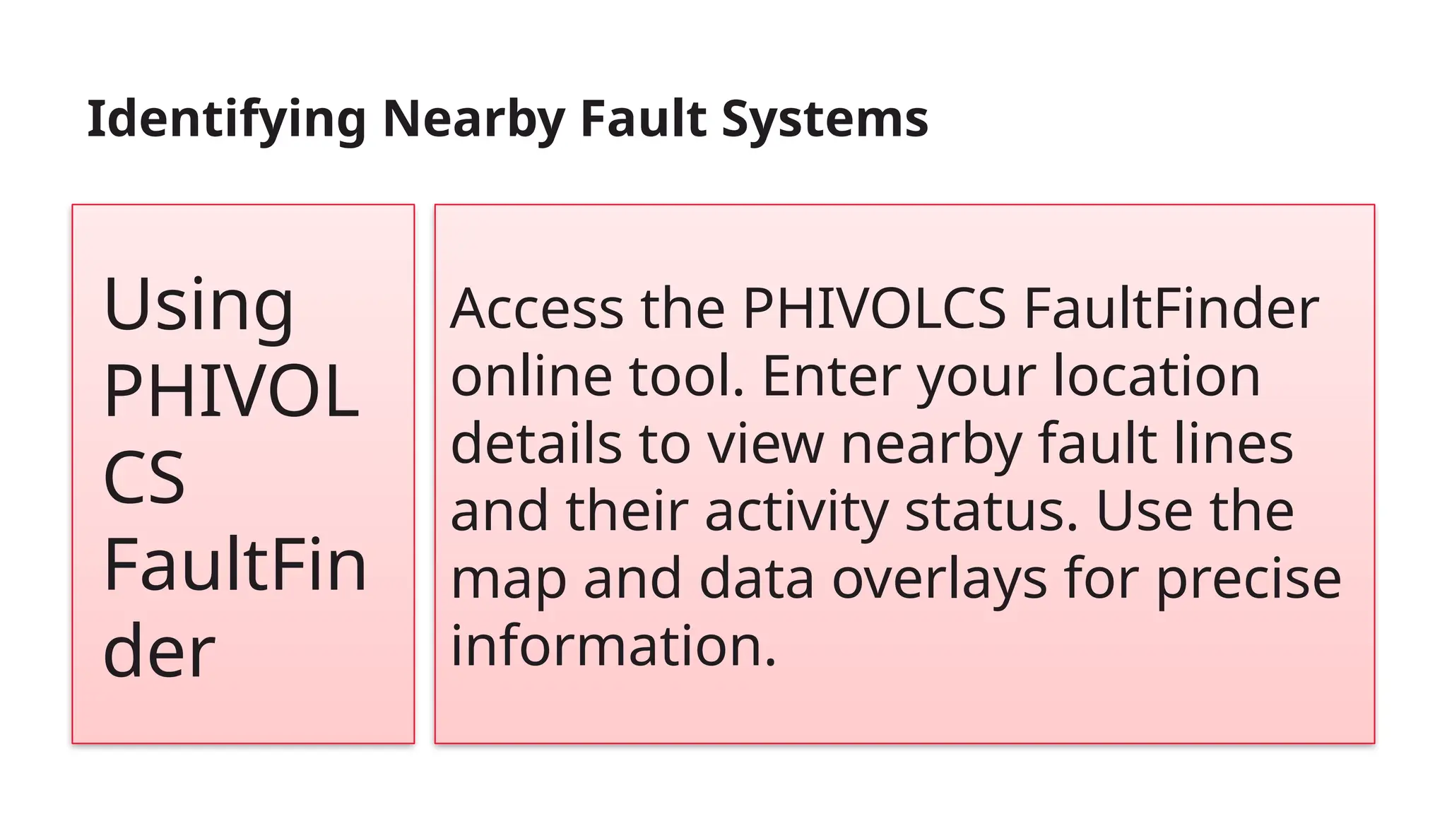 SCIENCE 7 Q4 4 Assessing Earthquake Risks Using PHIVOLCS FaultFinder.pptx