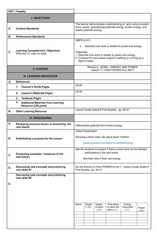 SCIENCE 8 DAILY LESSON LOG QUARTER 1 WEEK 4 | DOCX