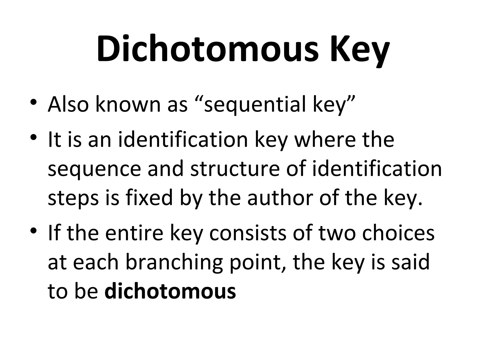Dichotomous Key | PPT