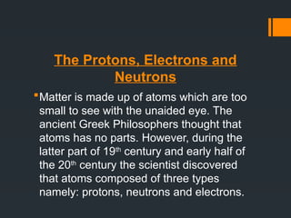 SCIENCE 8 COT, ATOMIC STRUCTURE 3RD QUARTER | PPTX