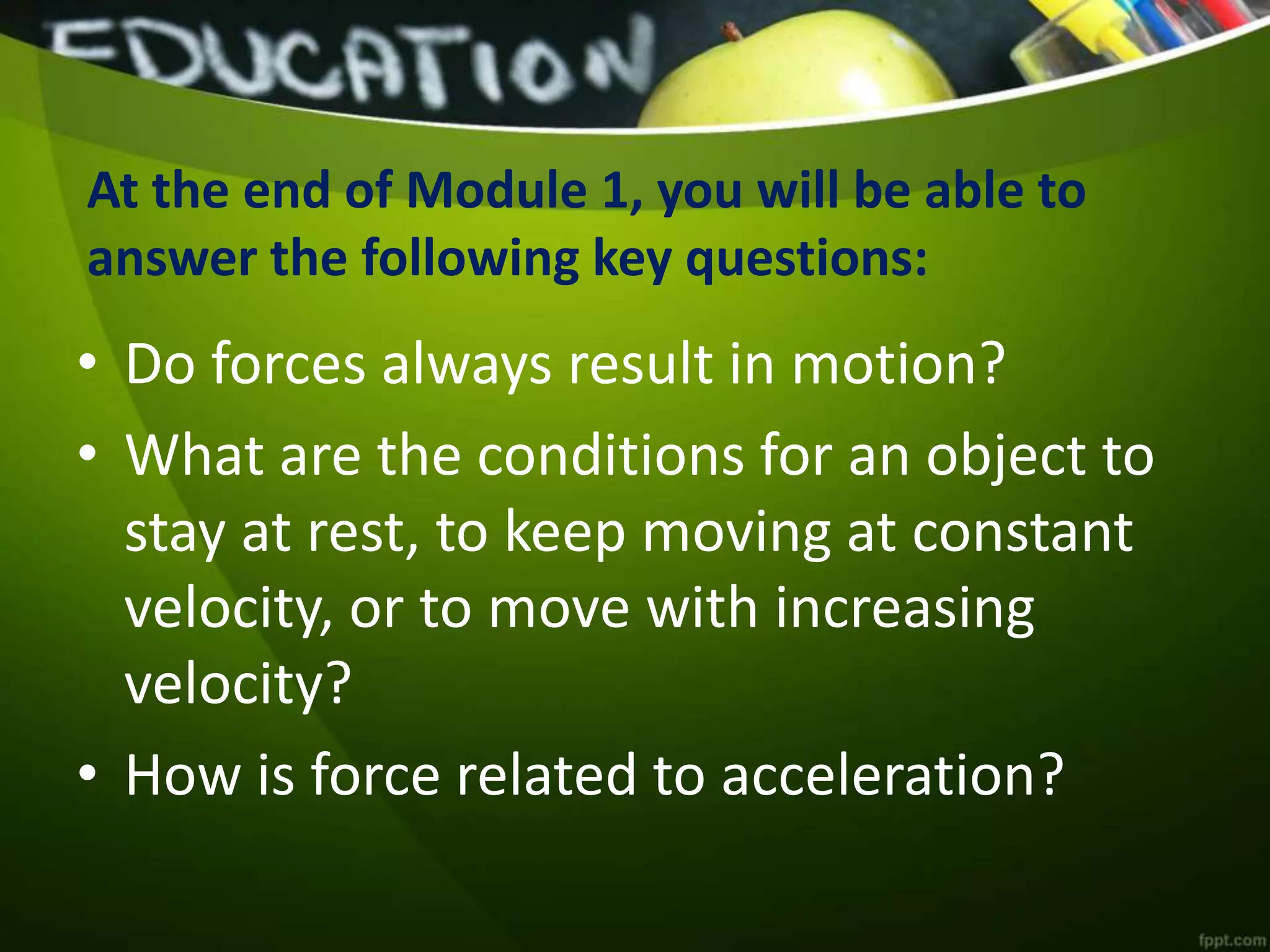 Science 8 module 1 Forces and Motion | PPSX