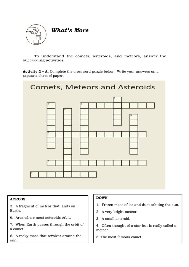 science8_q2_mod6_Comets, Asteroids and Meteors.pdf | Educational ...