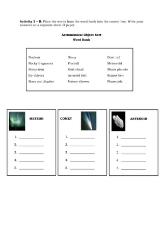 science8_q2_mod6_Comets, Asteroids and Meteors.pdf