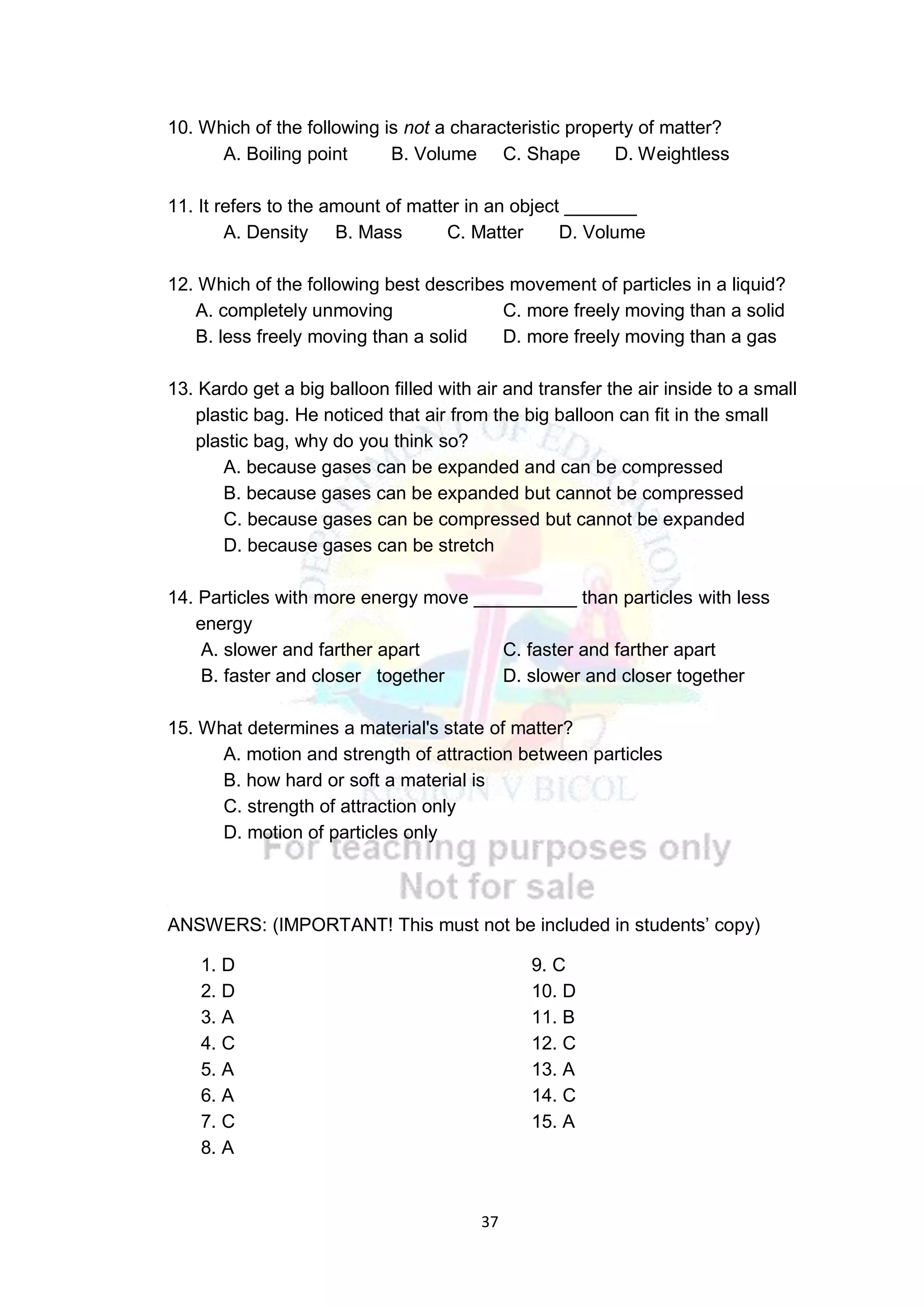 Science 8 Q3.pdf | Chemistry | Science