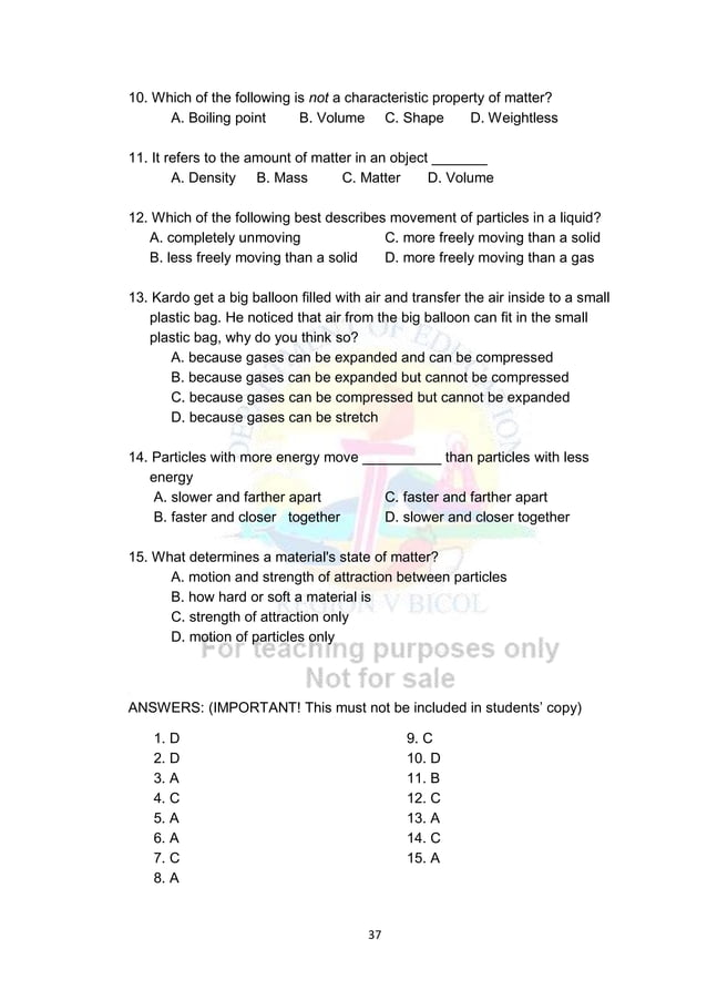Science 8 Q3.pdf | Chemistry | Science