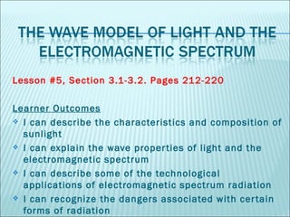 Science8 Unit C Lightand Optics Lesson5 The Wave Modelof Light | PPT