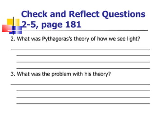 Science8 Unit C Lightand Optics Section1 Lesson1 The Challengeof Light ...