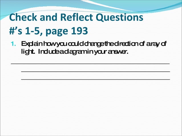 Science8 Unit C Lightand Optics Section2 Lesson3 Raysand Reflection ...