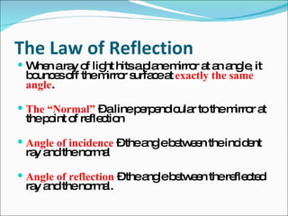 Science8 Unit C Lightand Optics Section2 Lesson3 Raysand Reflection | PPT