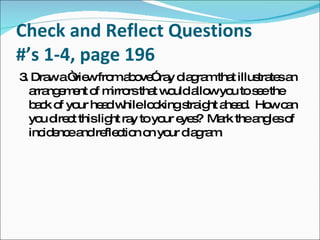 Science8 Unit C Lightand Optics Section2 Lesson3 Raysand Reflection | PPT