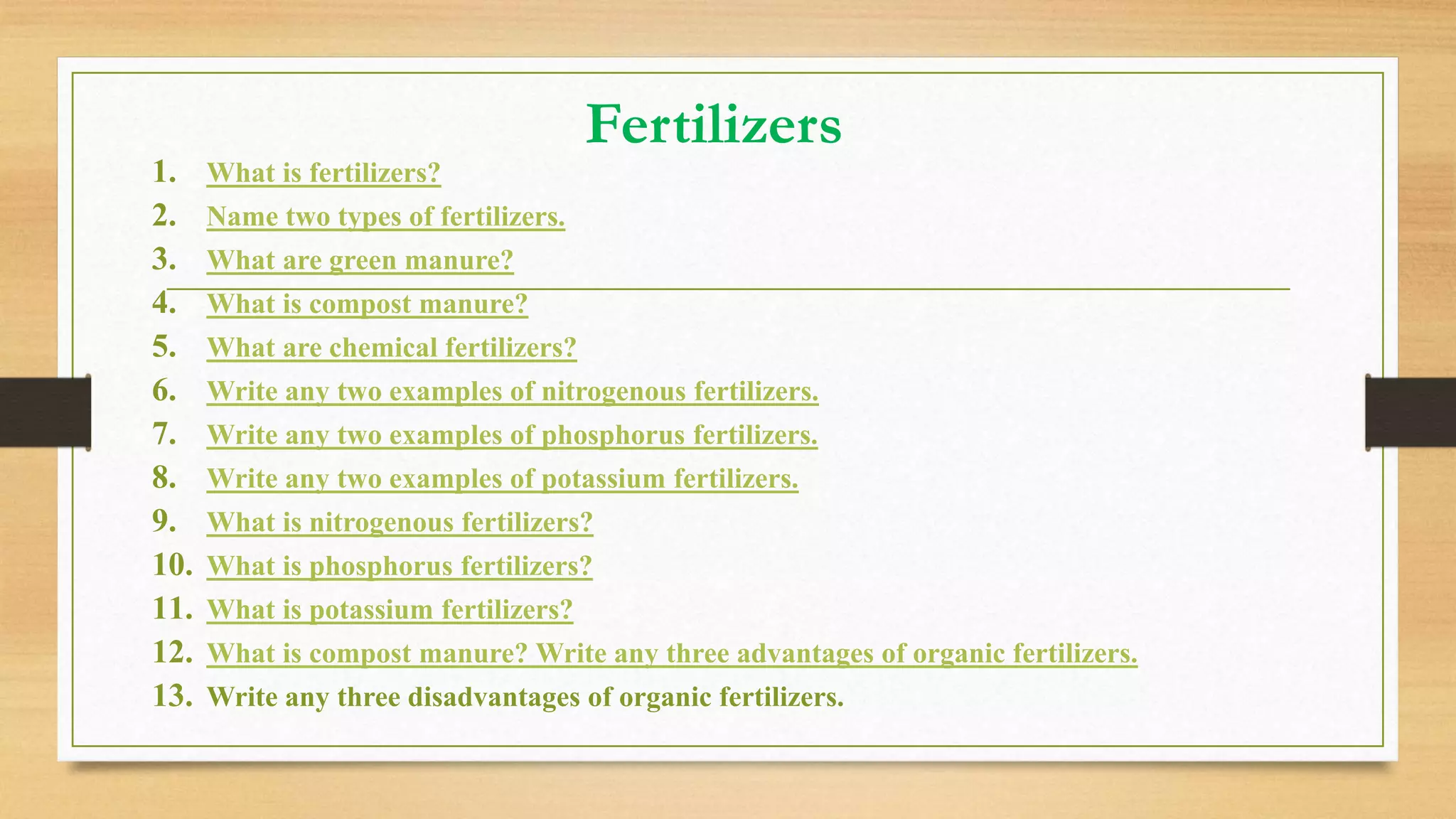 Chemical Fertilizer - Science (Grade - 9) | PPTX