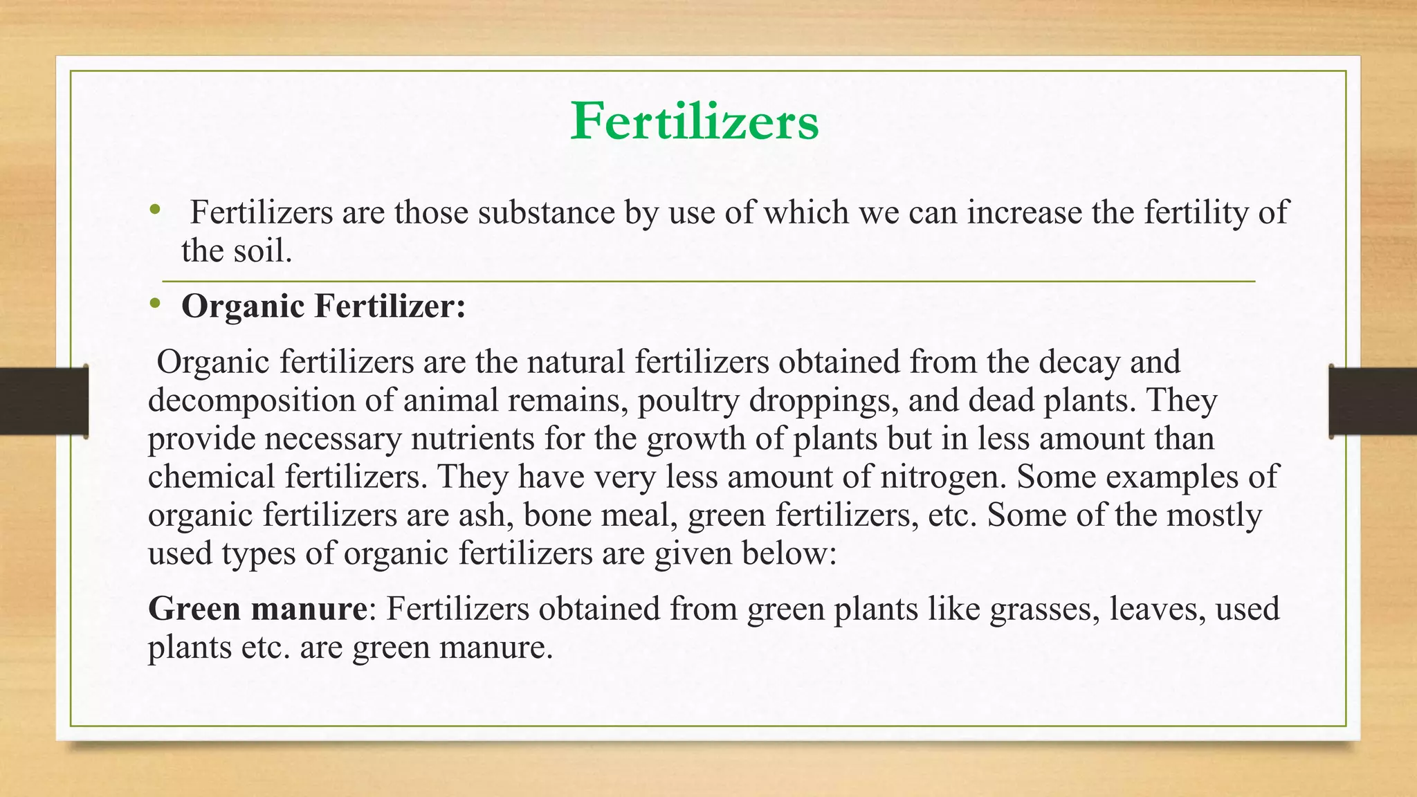 Chemical Fertilizer - Science (Grade - 9) | PPTX