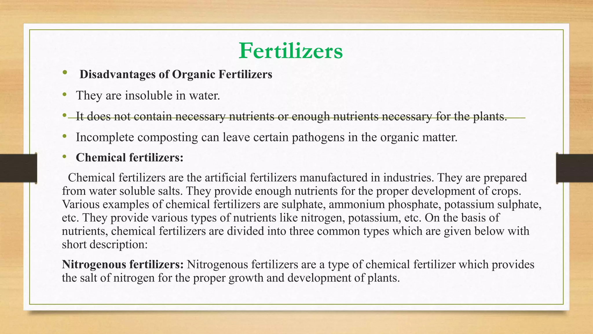 Chemical Fertilizer - Science (Grade - 9) | PPTX