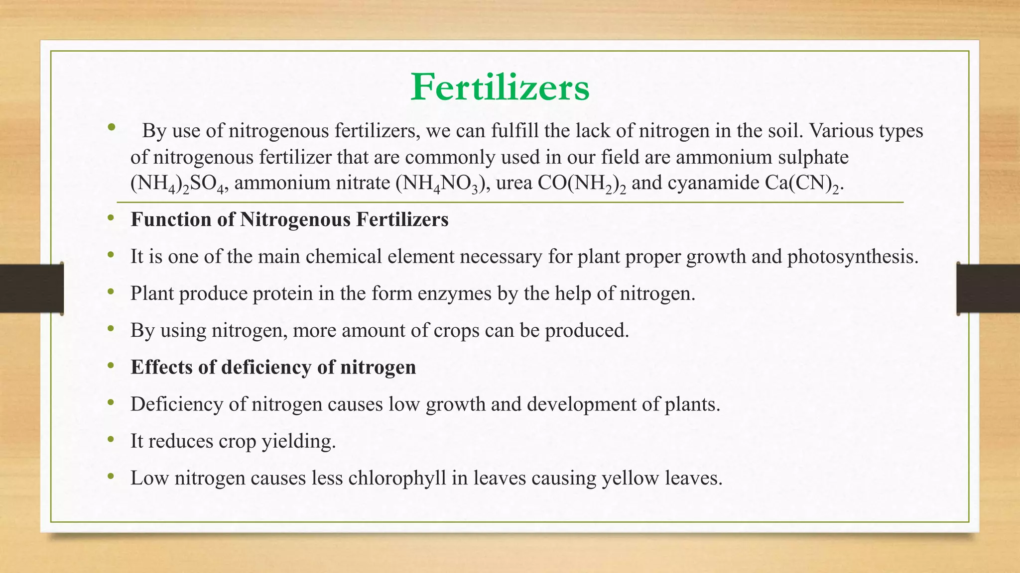 Chemical Fertilizer - Science (Grade - 9) | PPTX