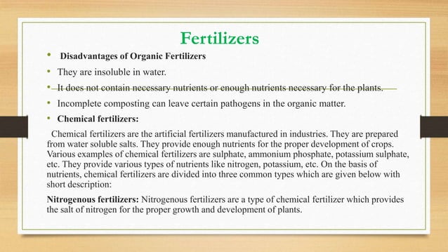 Chemical Fertilizer - Science (Grade - 9) | PPTX | Agriculture | Industries