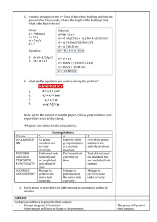 Science 9 lesson plan UAM: Vertical and Horizontal | DOCX
