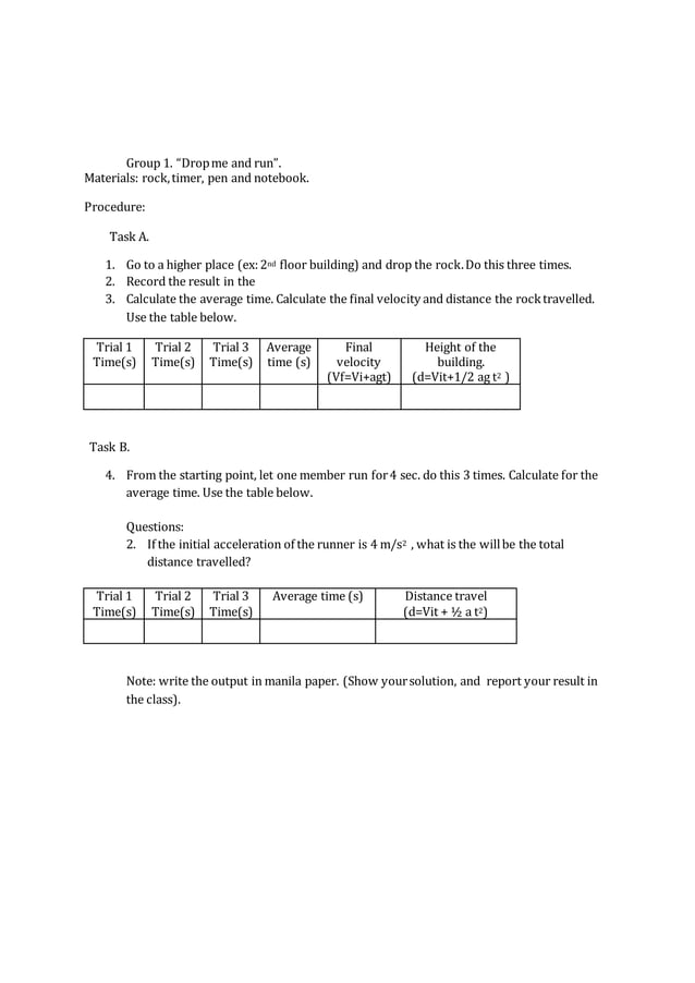 Science 9 lesson plan UAM: Vertical and Horizontal | DOCX | Physics ...