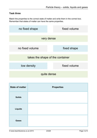 Science activity sheet | PDF
