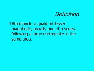 Science Aftershock | PPT
