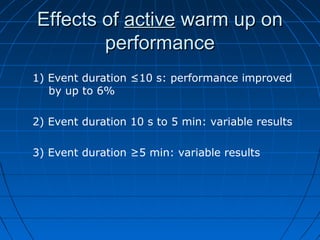 Science and art of warm up | PPT