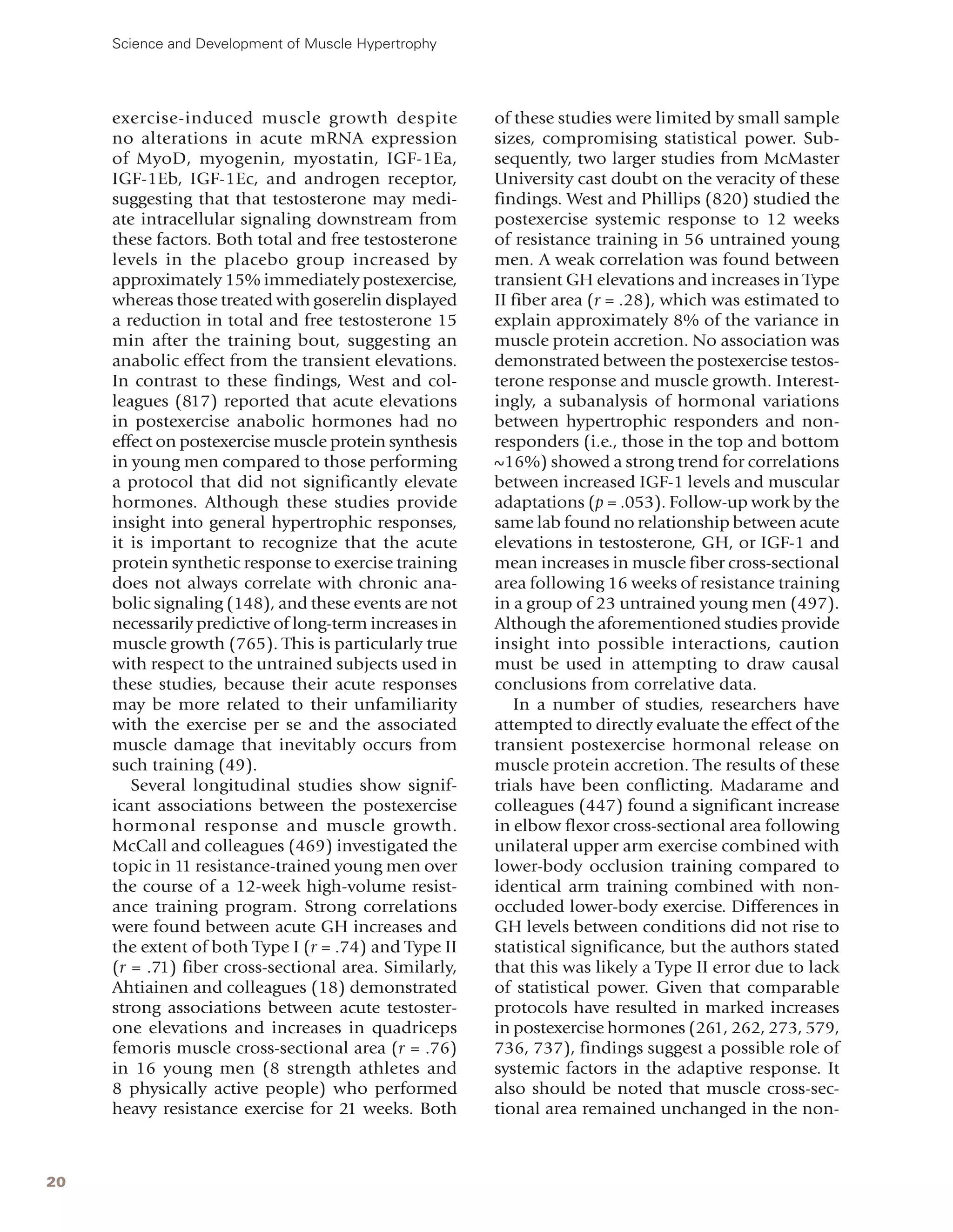 Science and development of muscle hypertrophy | PDF