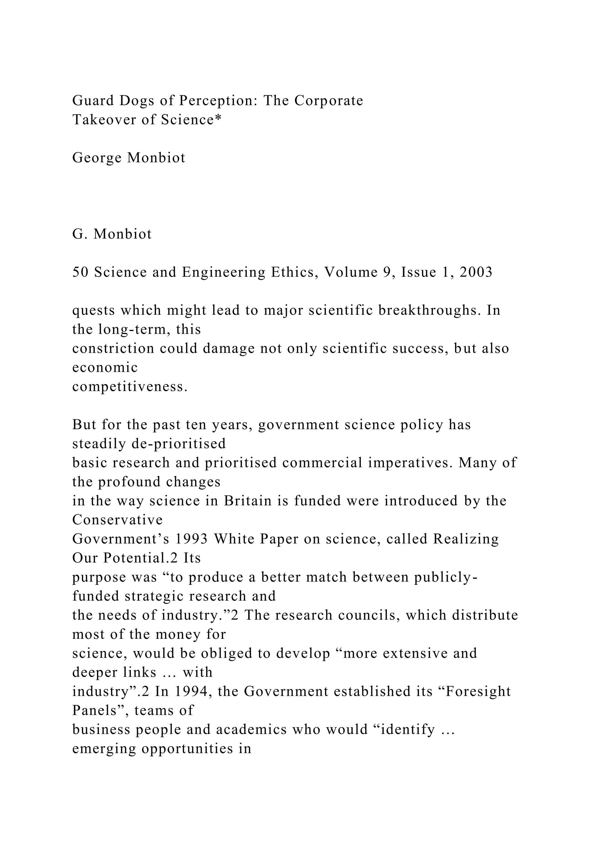 Science and Engineering Ethics (2003) 9, 49-57Science and .docx