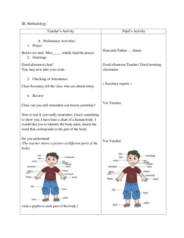 Detailed Lesson Plan In Science And Health Grade 3 Sense Organ Detailed Lesson Plan In Science And Health Grade 3 Sense Organ