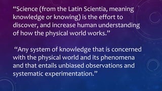 Science and Its Classification | PPTX