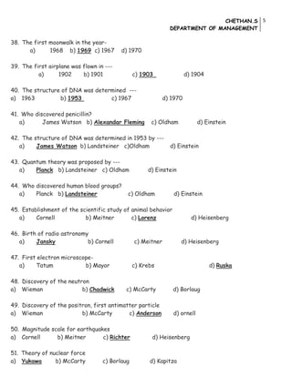 Science and society mcq questions | PDF