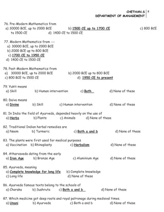 Science and society mcq questions | PDF
