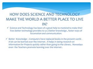 Science and technologies | PPTX