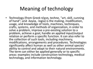 Science and technology | PPTX