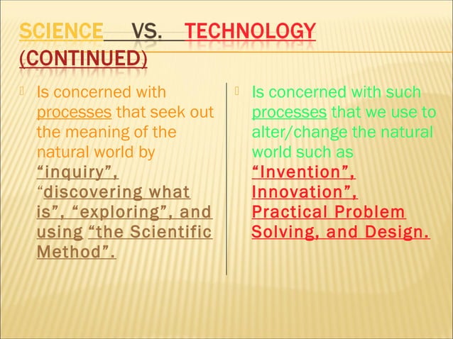 Science and technology a | PPT | Chemistry | Science