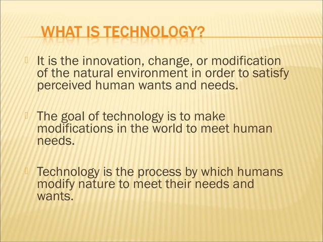Science and technology a