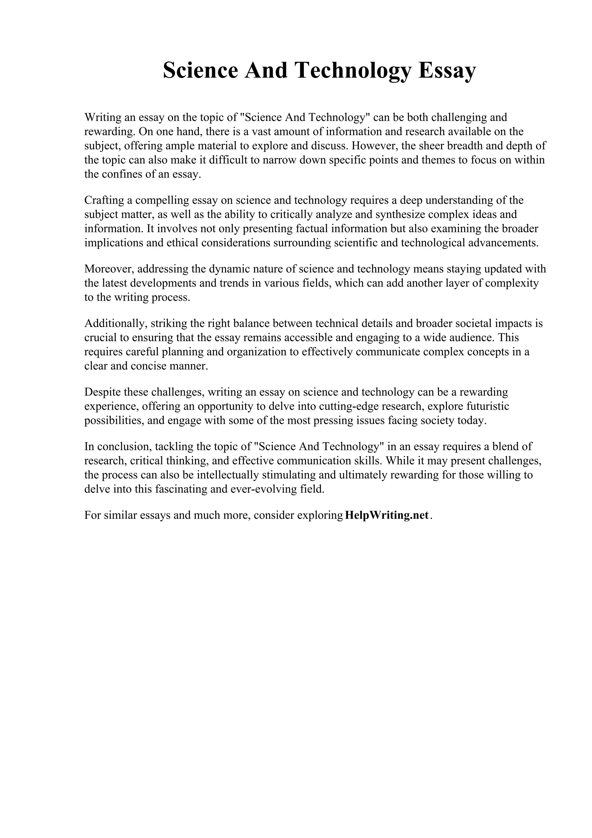 Science And Technology Essay.pdf