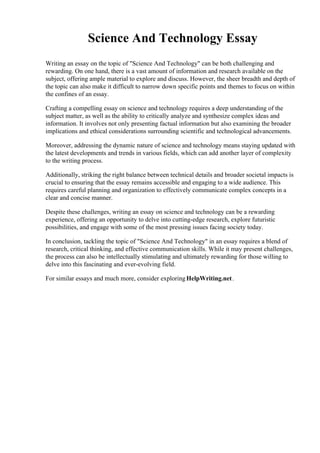 Science And Technology Essay.pdf