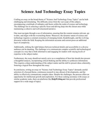 Science And Technology Essay Topics.pdf