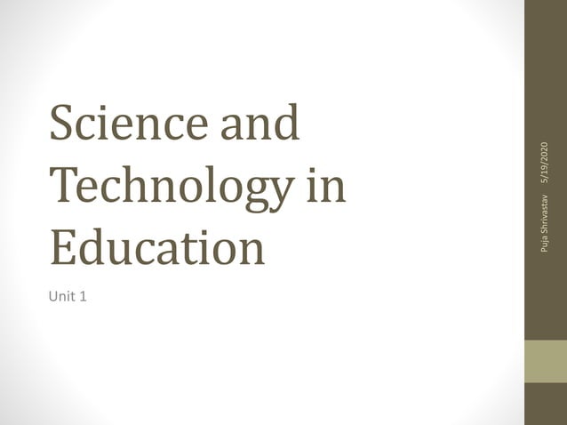 Science and technology in education | PPTX | Adult Education | Education