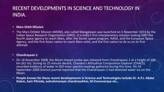Science and technology in india | PPTX