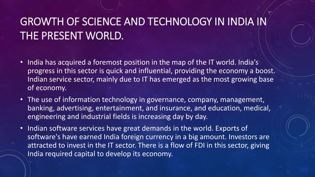 Science and technology in india | PPTX | Internet | Computing