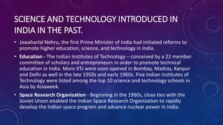 Science and technology in india | PPTX