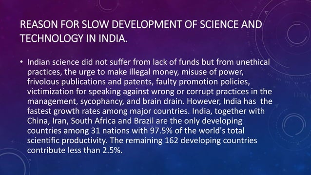 Science and technology in india