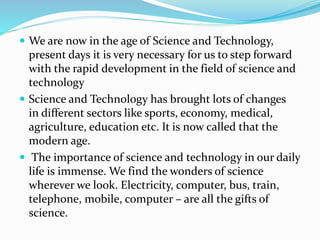 Science and technology | PPTX