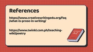 Types of Literary Text: Poetry and Prose | PDF
