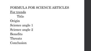 SCIENCE AND TECHNOLOGY WRITING FOR SCHOOL PRESS .pptx