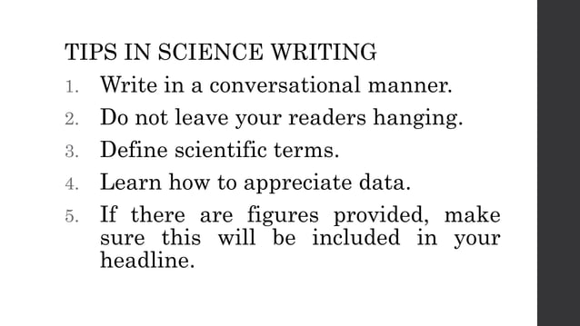 SCIENCE AND TECHNOLOGY WRITING FOR SCHOOL PRESS .pptx