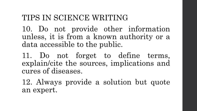 SCIENCE AND TECHNOLOGY WRITING FOR SCHOOL PRESS .pptx