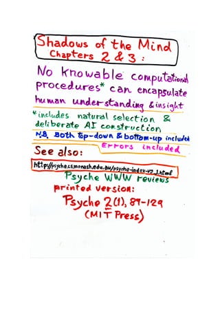 Science and the Mind (Roger Penrose, Oxford University, May 1999) | PDF