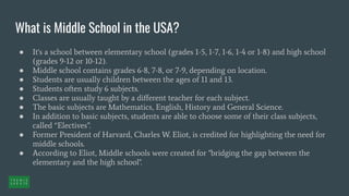 Science and USA Middle Schools | PPT