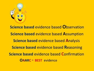 Science based evidence based practise in ayurveda | PPT